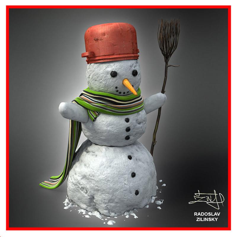 SNOWMAN (HIGH detail and realism) 3d model | Best Of 3d Models