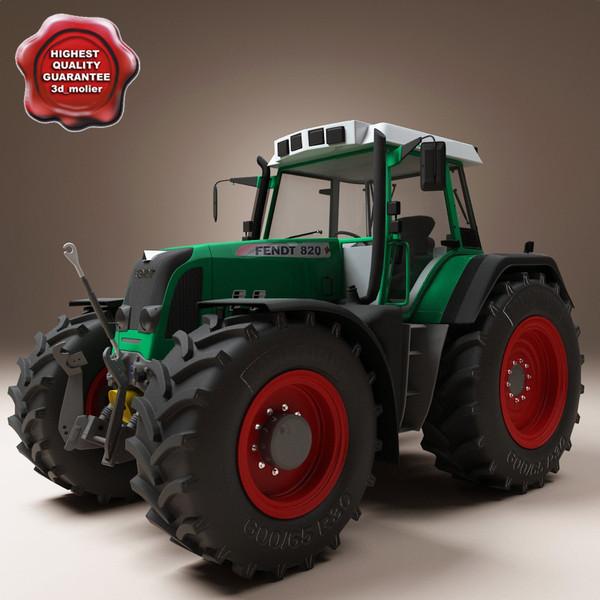 Tractor fendt 820 3d model | Best Of 3d Models