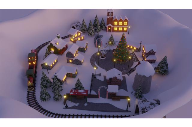 Christmas Town 3d model | Best Of 3d Models